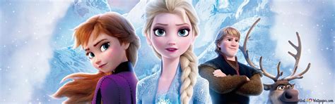 Postavy Z Animovaných Filmov Frozen Elsa Anna Olaf A ďalšie Anime Postavy Spolu 4k Prevzatie