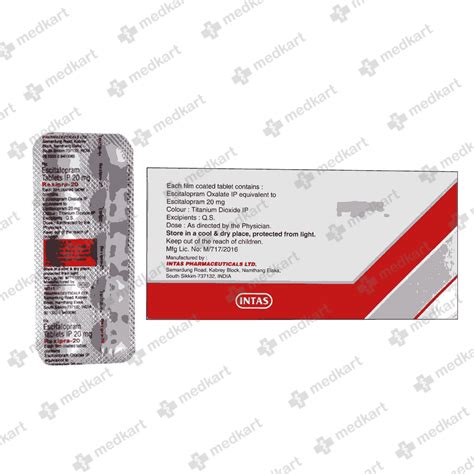 Rexipra 20mg Tablet 10s View Price Combination And Alternatives Medkart