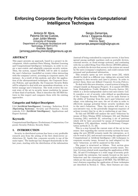 Pdf Enforcing Corporate Security Policies Via Computational