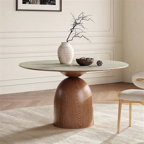 59 Modern Large Round Dining Table With Sintered Stone And Stylish