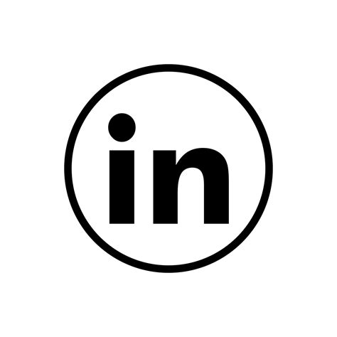 Black Linkedin Icon Circle