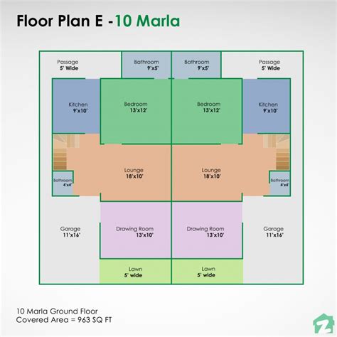 10 Marla House Design Floor Plans Dimensions And More Zameen Blog