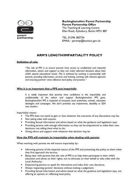 Impartiality Statement Buckinghamshire County Council