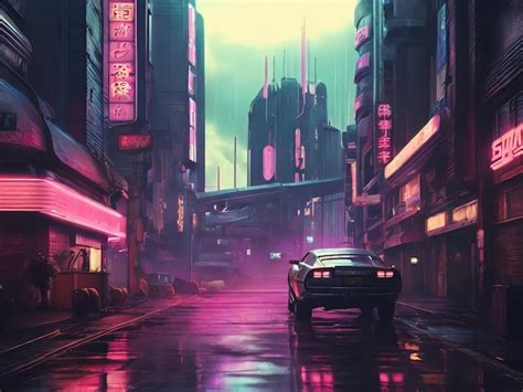 Premium Photo Background Vintage Retro Style Cyberpunk
