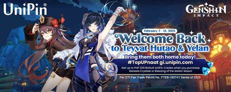 Unipin Welcome To Teyvat Hu Tao And Yelan Ph