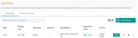 Learn KOP Deploy EFS Workload Rafay Product Documentation