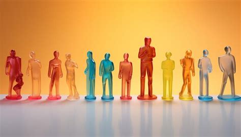 Premium Photo A 3d Poster Showing A Series Of Small Translucent Human Figures