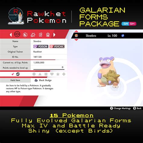 Buy All 15 Galarian Forms For Sword And Shield Rawkhet Pokemon