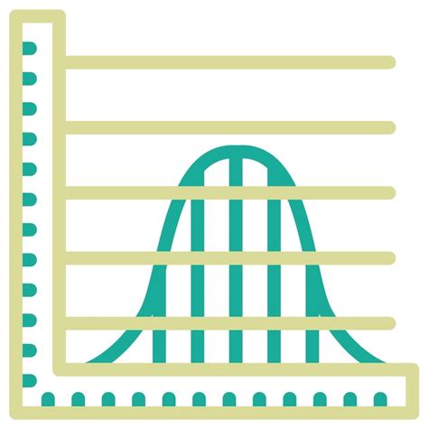Premium Vector Bell Curve On Graph Vector Icon Illustration Of