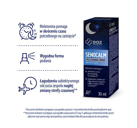 Doz Product Senocalm Z Melatoniną Spray 30 Ml