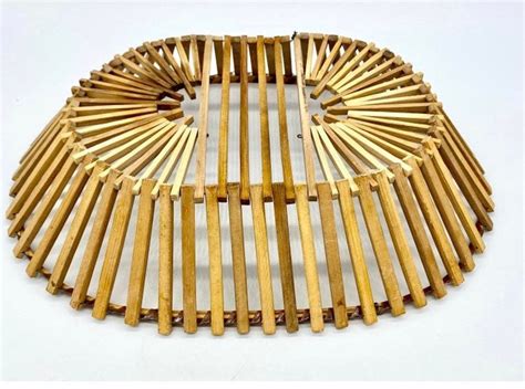 Vintage Split Bamboo Slat Baskets Set Of 3 Collection Of Wall Baskets