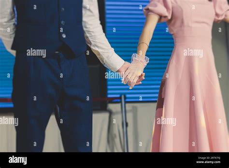 High School Graduates Dancing Waltz And Classical Ball Dance In Dresses