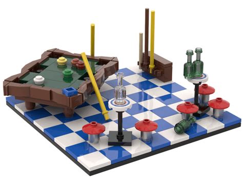 Mini Pool Hall Scene Moc Rminilego