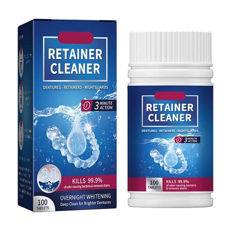 Weyolog 100pcs Denture Cleaning Tablets Odor Complete Clean For Aligner Mouth Night Guard