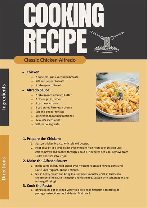 Gratuita Modelo Para Recetas De Cocina Para Google Docs