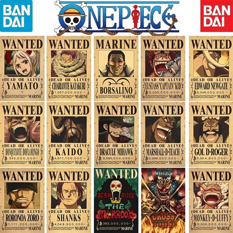 Anime One Piece Bounty Wanted Posters Luffy 5th Gear Nika Form Roronoa