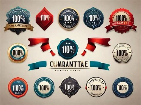 Premium Photo Vector Set Of 100 Guarantee Golden Labels