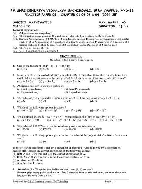 Maths Assignment Pdf