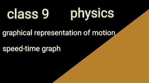 Graphical Representation Of Motion Speed Time Graph Class 9 Youtube