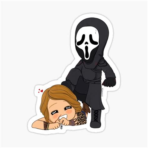 Ghostface Stepping On Kate Denson Sticker For Sale By Koukachi Redbubble