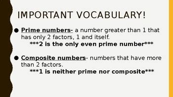 Factors Vs Multiples And Prime Vs Composite Numbers Powerpoint By Tara Bozard