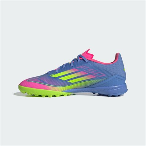 A8502 รองเท้าฟุตบอล 100ปุ่ม สนามหญ้าเทียม Adidas F50 League Turf Blue
