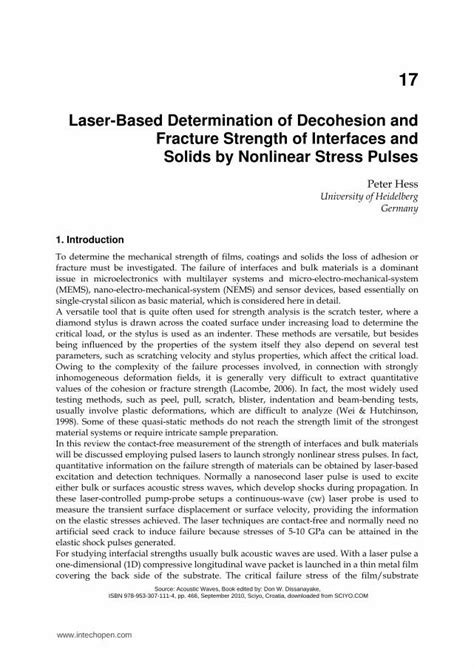 Pdf Laser Based Determination Of Decohesion And Fracture Pdfs12028pdf