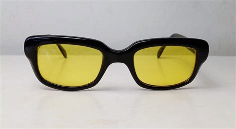 Vintage Geek Glasses 1950s Lozza Zyl Solid Frame Bud Gem