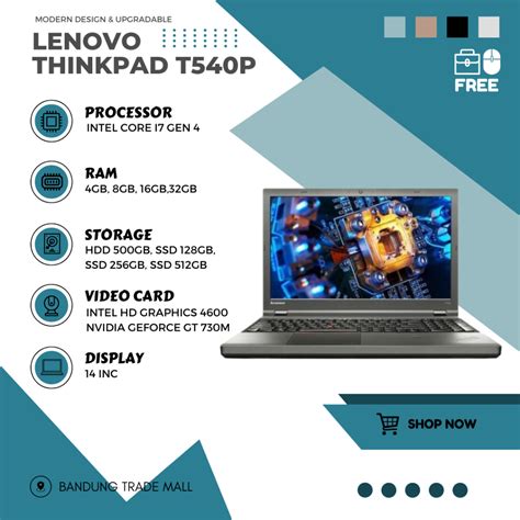 Jual Laptop Gaming Editing Rendering Lenovo Thinkpad T P Core I Dual Vga Ram Gb Sd
