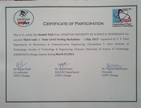 Kushal Patil On Linkedin Hello Folks I Would Like To Share A Good Achievement Which I Have