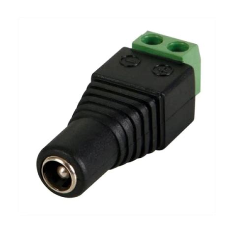 Bornera Cctv Plug Macho Bdc100m Conexión Segura 2 1x5 5mm