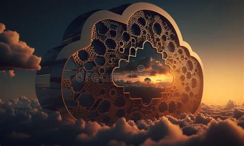 Cloud Computing Technology Concept Generative Ai Stock Illustration Illustration Of