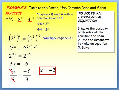 Solving Exponential Equations Solving Exponential Equations Using Common Bases