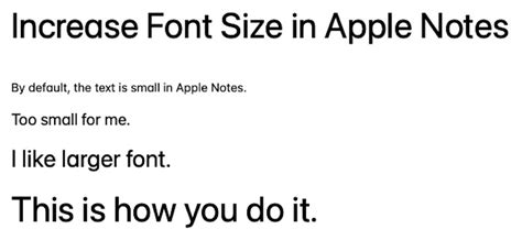 How To Increasedecrease Text Size In Apple Notes Techsnivel