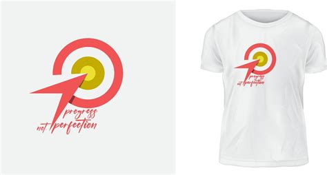 T Shirt Design Concept Progress Not Perfection 11532656 Vector Art At