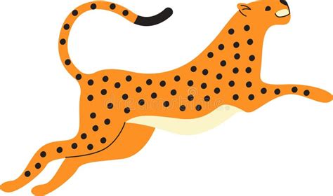 Leopard Running Hand Drawn Stock Illustration Illustration Of Leopard 325384243