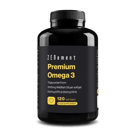 Omega 3 Premium Triglycerides For Optimal Absorption 1000 Mg Epa 500 Mg Dha Per Dose