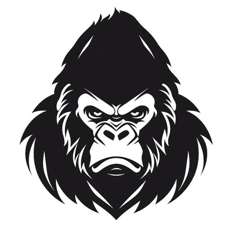 Gorilla Face Vector Illustration Premium Ai Generated Image