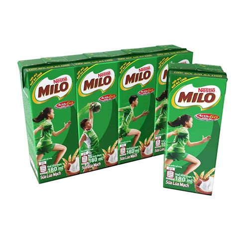 Lốc 4 Hộp Sữa Milo Lúa Mạch Uống Liền 180ml Tolio
