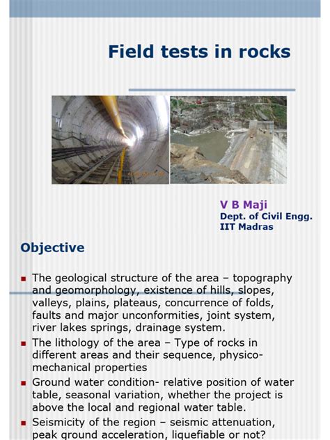 Feild Rock Testing Pdf