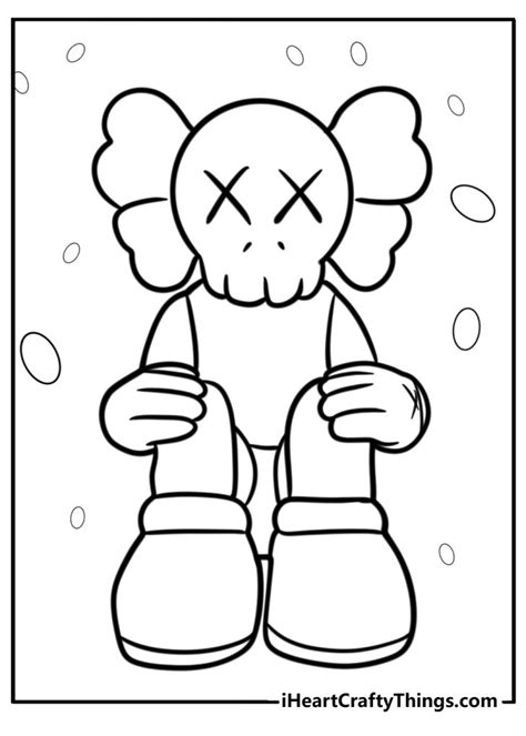 25 Kaws Coloring Pages 100 Free To Printables To Download