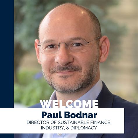 Please Join Us In Welcoming Paul Bodnar As Our Director Of Sustainable