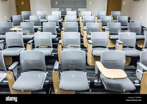 Adjustable Desk Seats In Lecture Hall Or Classroom University College