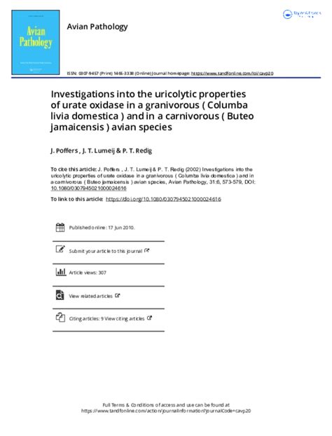 Pdf Investigations Into The Uricolytic Properties Of Urate Oxidase In