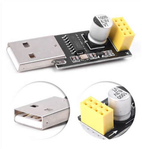 Adaptador USB ESP8266 ESP 01 para Módulo WiFi Instituto Digital