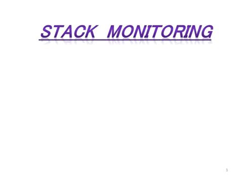 Stack Analysis Monitoring Stack S Ampling Ppt