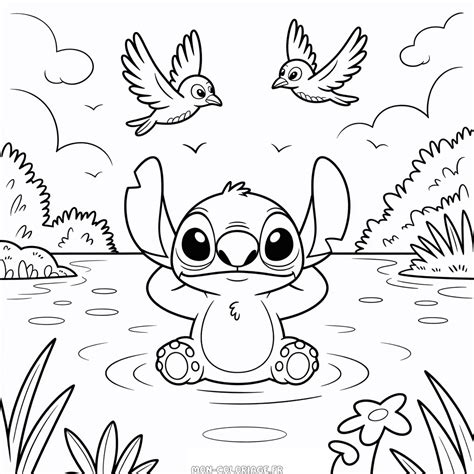 Coloriage Krokmou Et Stitch Coloriages Gratuits à Imprimer Pour Enfants