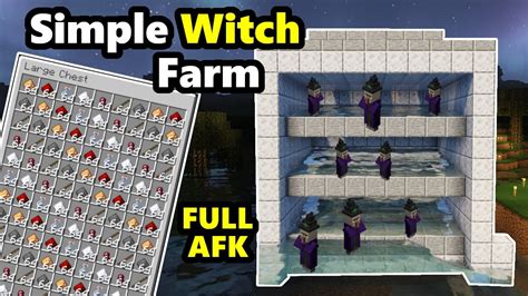 Best Witch Farm For Minecraft 120 1500 Items Per Hour Youtube