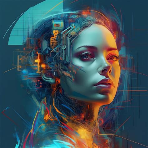 Premium Ai Image A Woman With A Computer Monitor That Says Shes A Woman