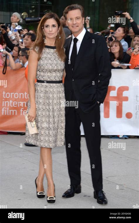 L R Livia Giuggioli And Colin Firth Attend The Premiere Of The